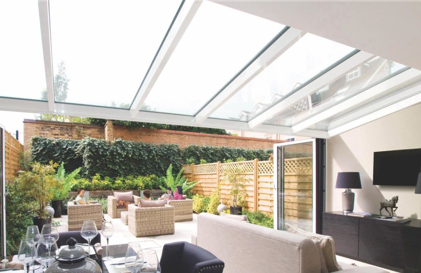 Bespoke glass roofs - Turn any outside space into a room - IDSystems